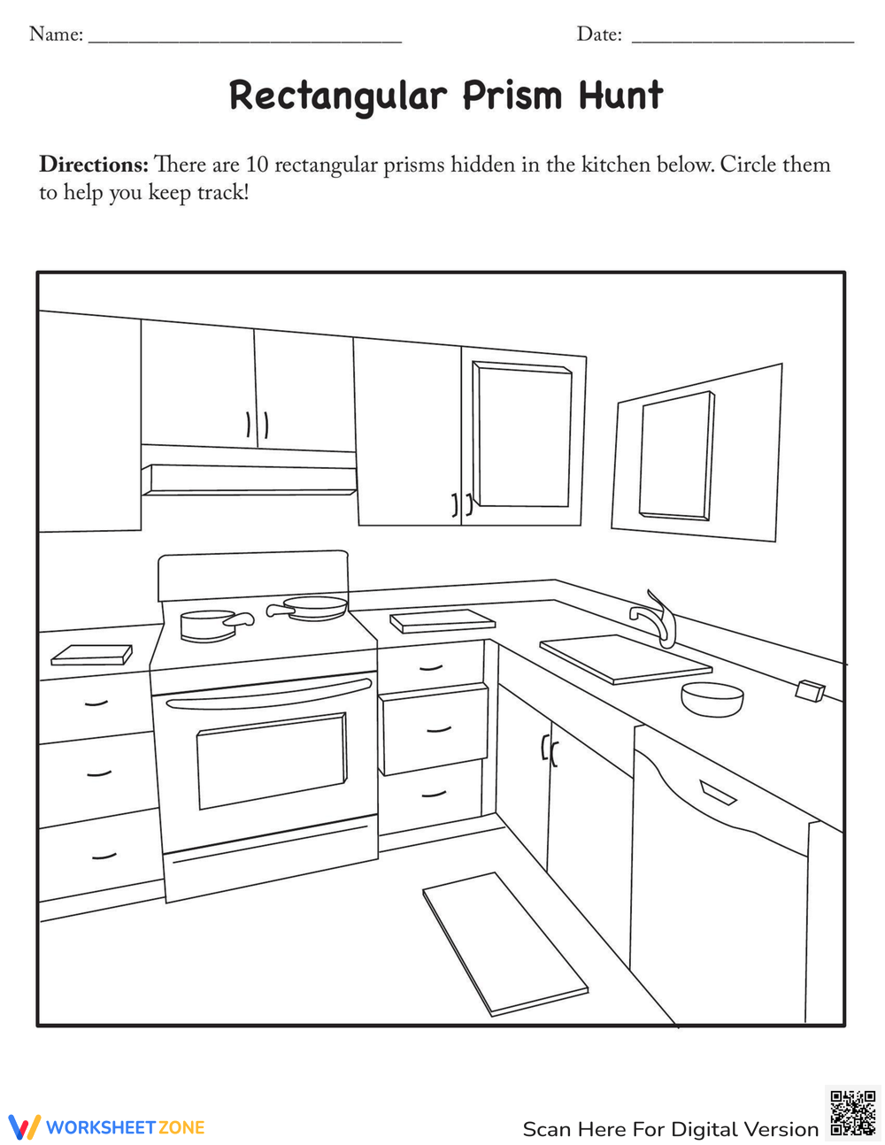 Rectangular Prism Hunt Worksheet