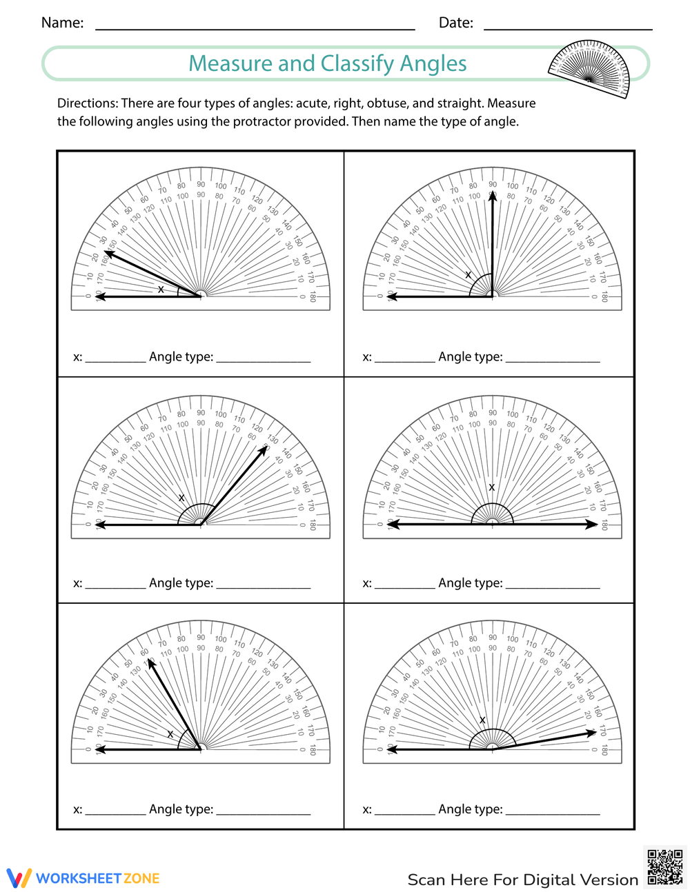 Measure And Classify Angles Worksheet Measure And Classify Angles Worksheet