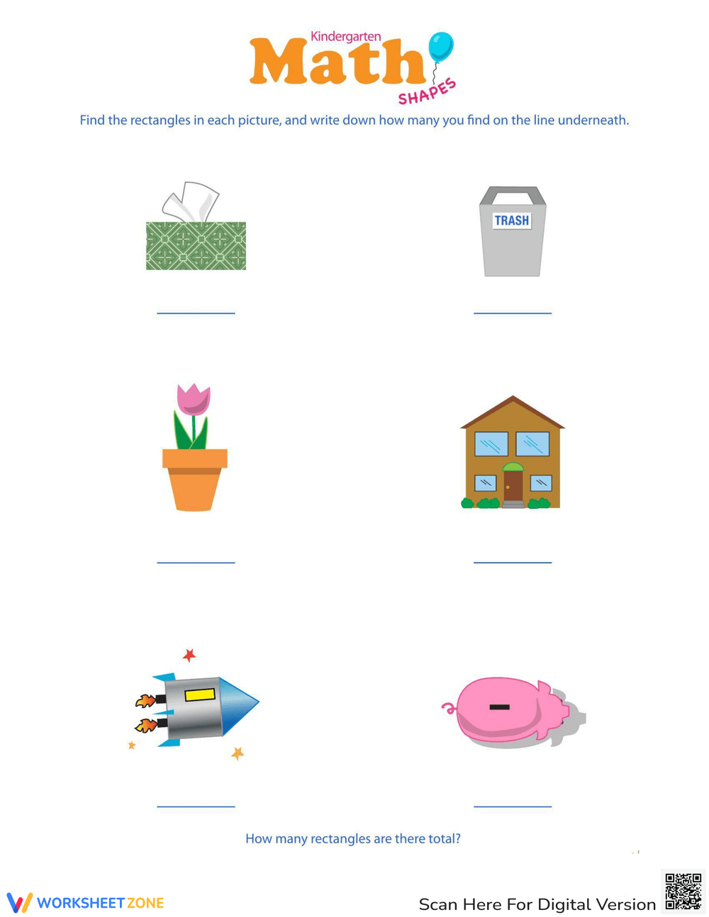 Find The Shape: Rectangles Worksheet