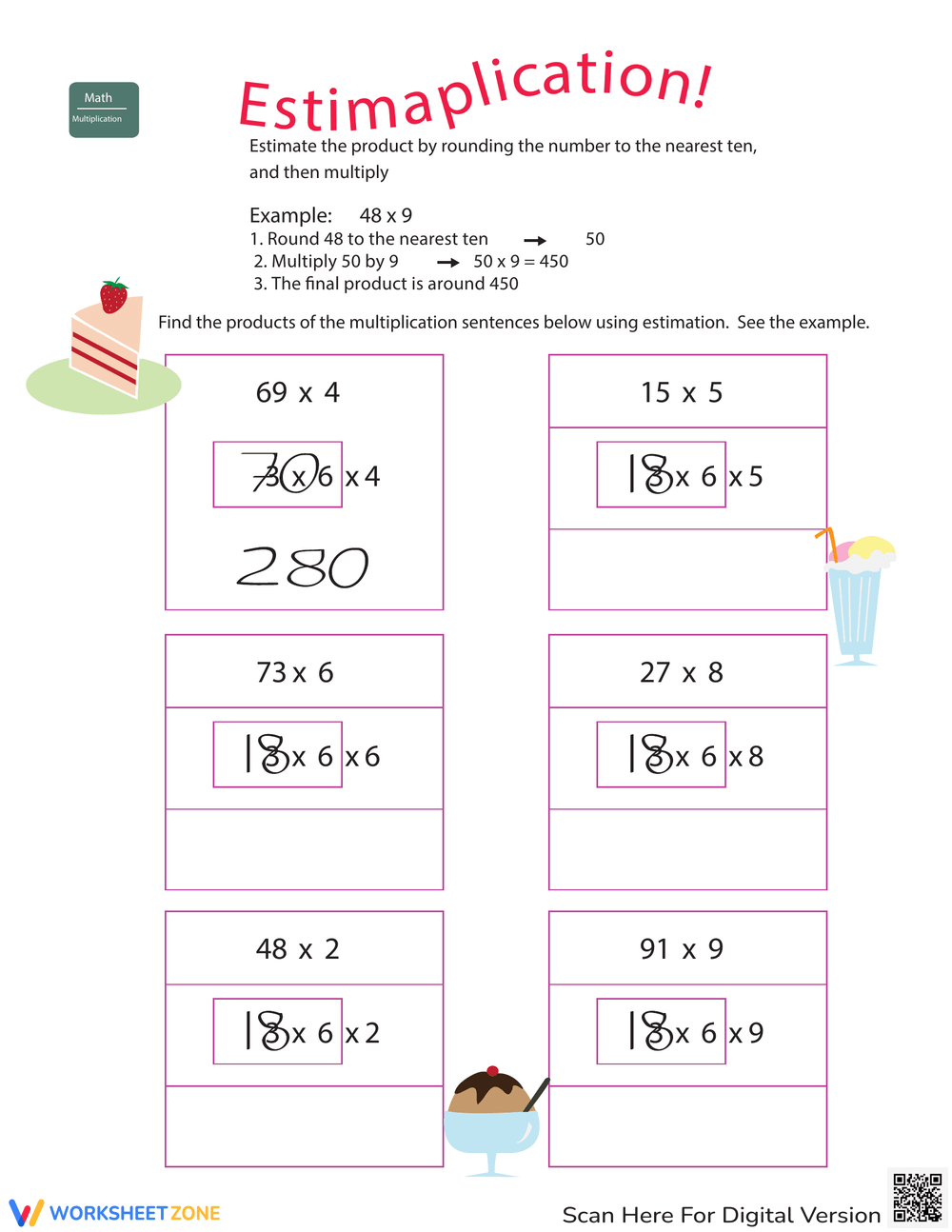 Practice Estimaplication! Worksheet