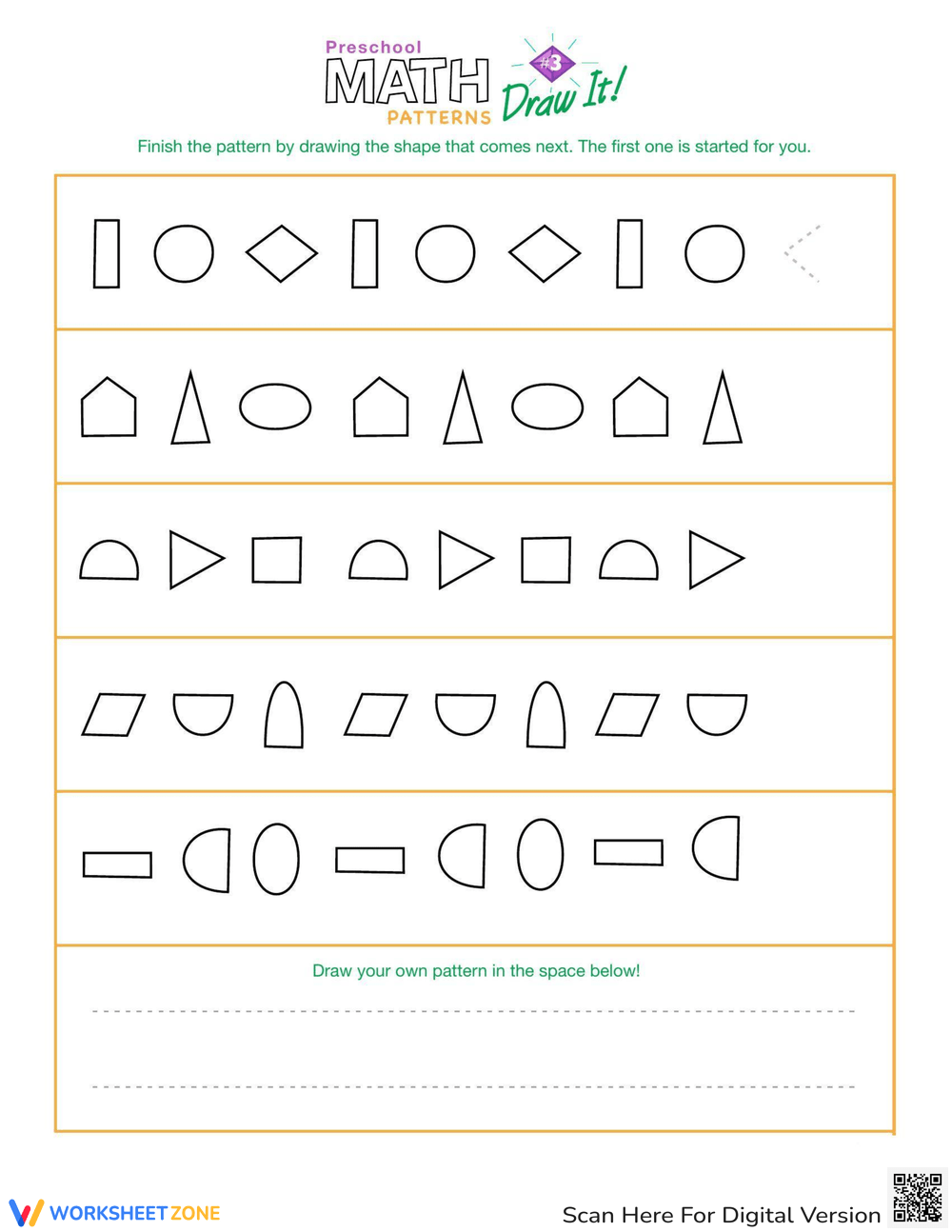 Draw It! Patterns #3 Worksheet