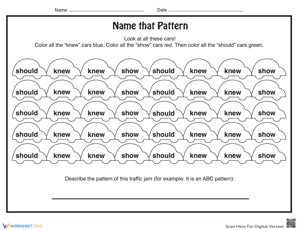 Color The Pattern Worksheet