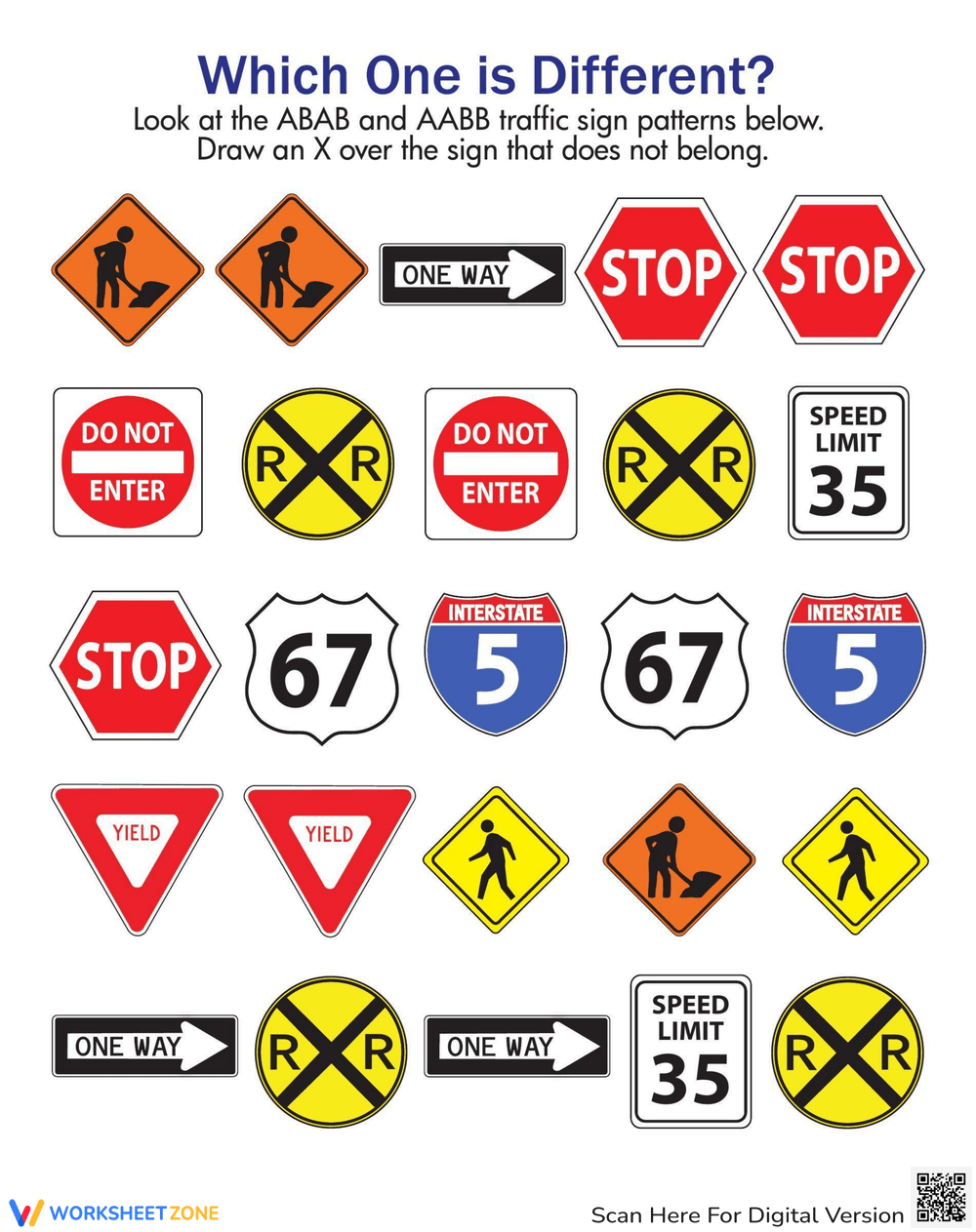Wrong Patterns Worksheet
