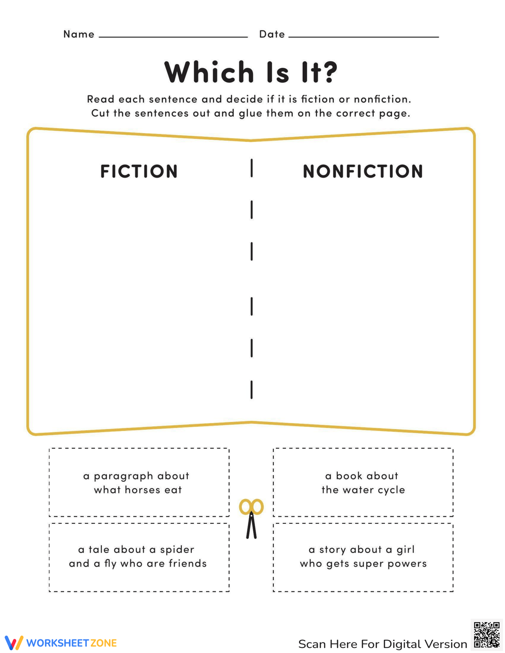 Text Features Worksheet 1st Grade