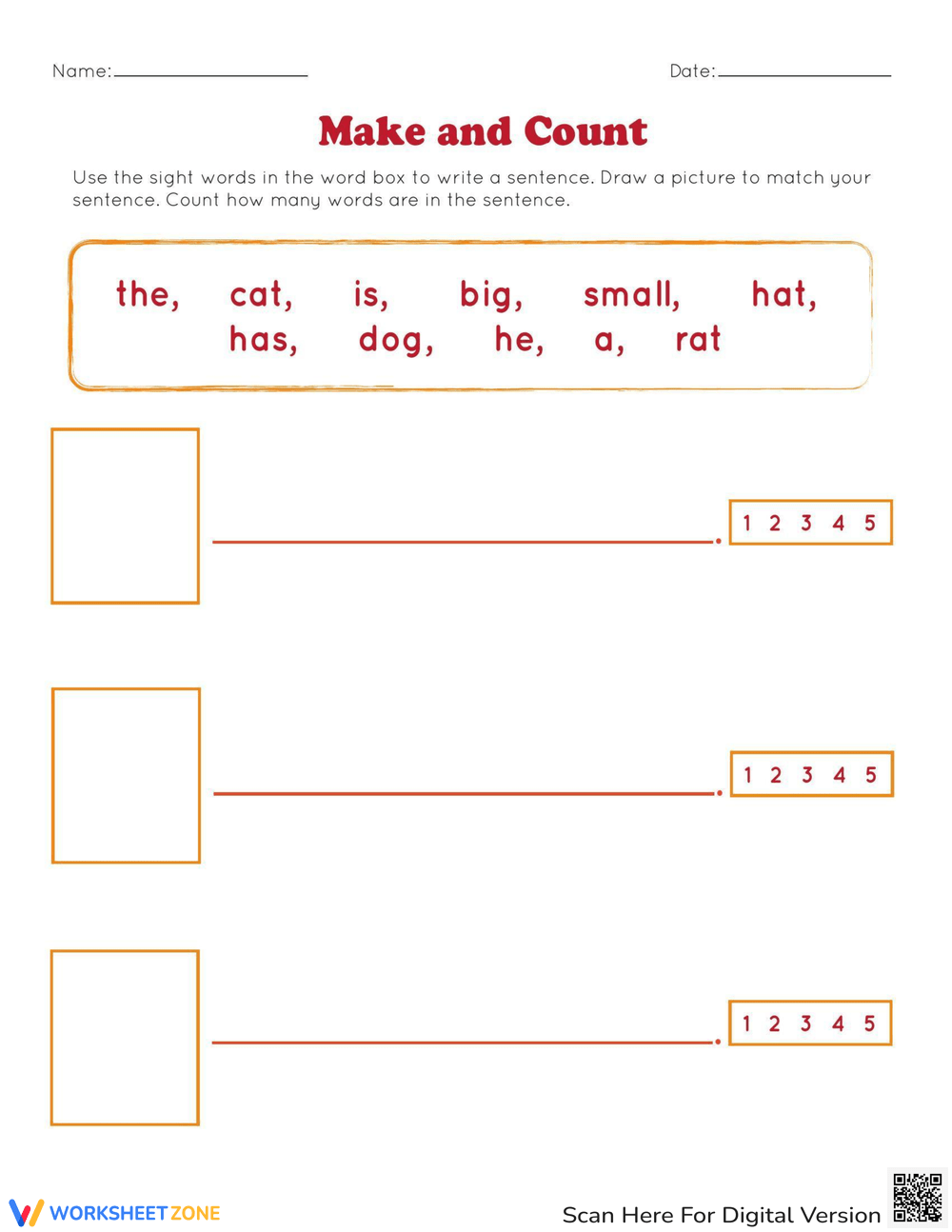 Make And Count Worksheet