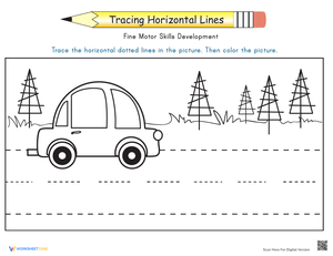 Horizontal Line Tracing Worksheet | Essential Grade K Ready