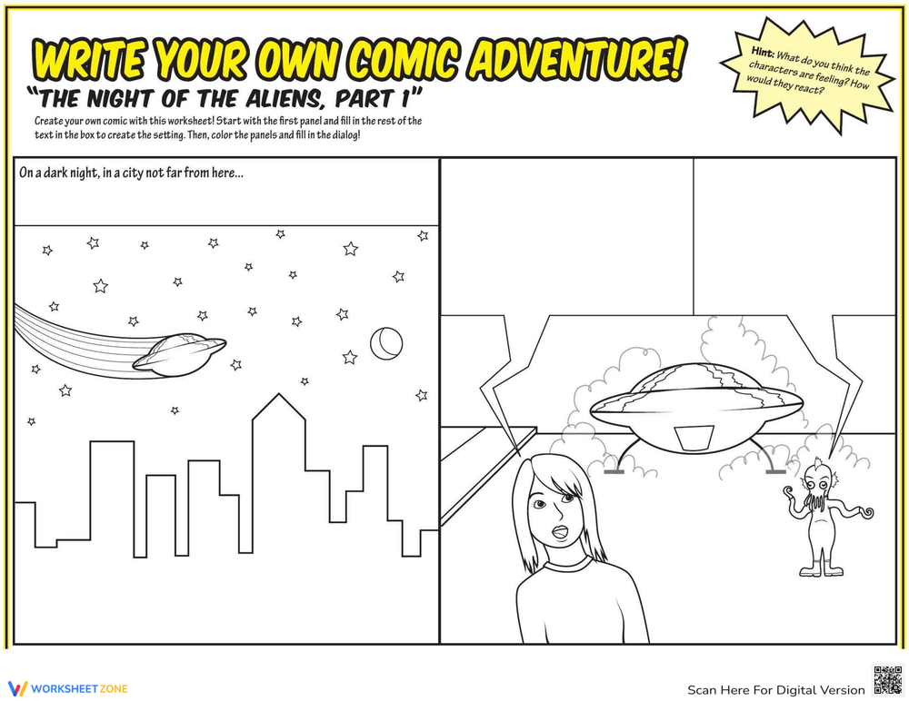 Write Your Own Comic! Worksheet
