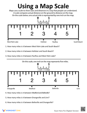 Understanding and Using Map Scale Worksheets