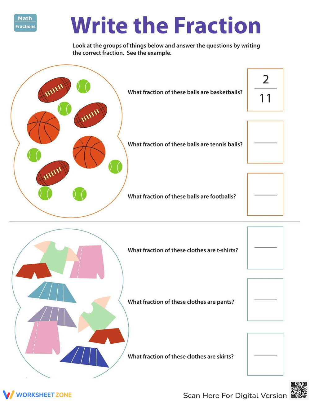 Find The Fraction Worksheet