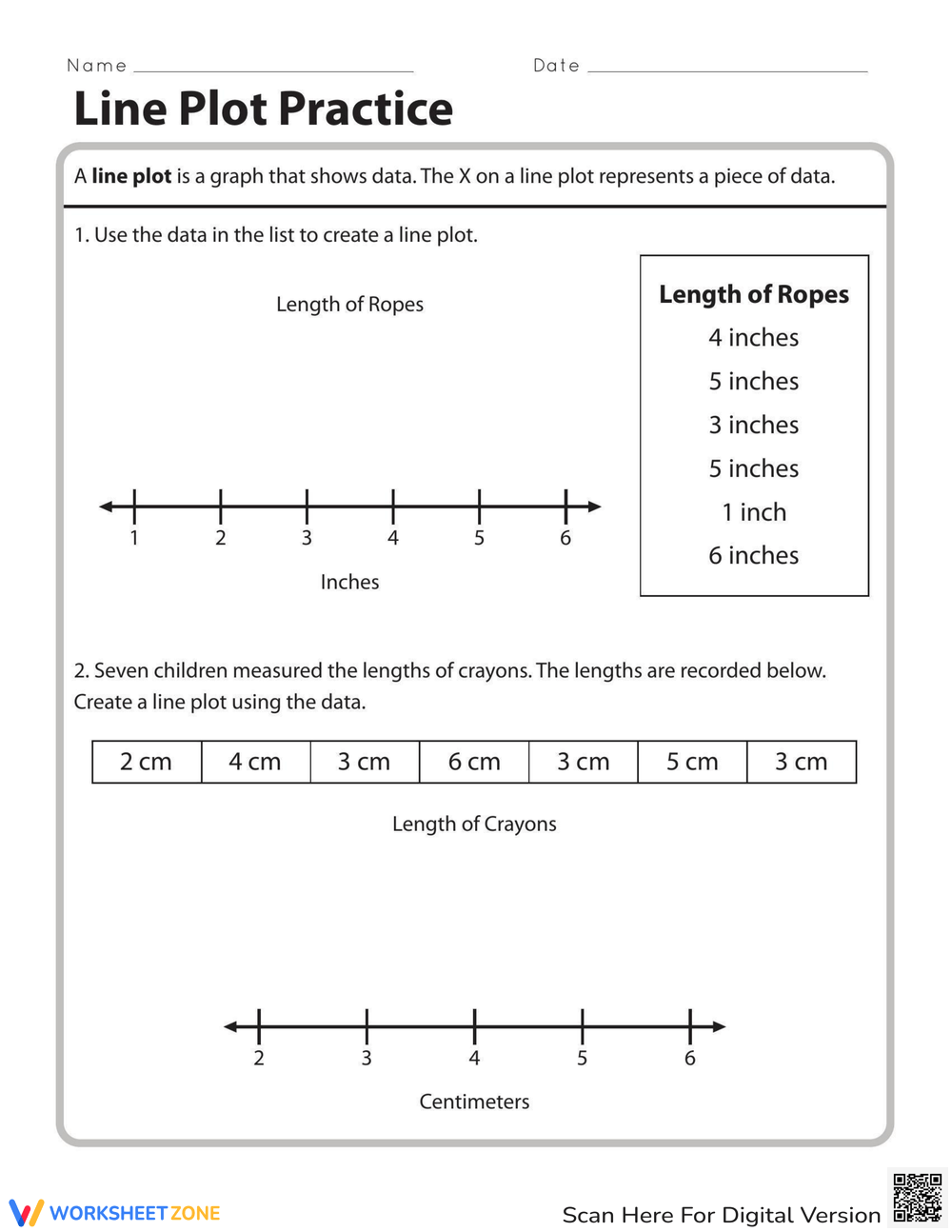 Line Plot Practice Worksheet Line Plot Practice Worksheet