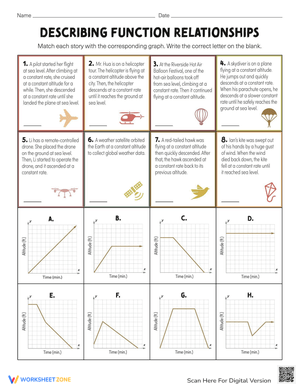 Describing Function Relationships Worksheets