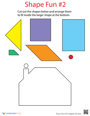 Playing with Shapes: A Fun Geometry Worksheet for Kids