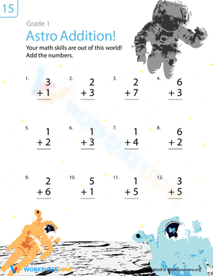 Outer Space Addition Worksheet