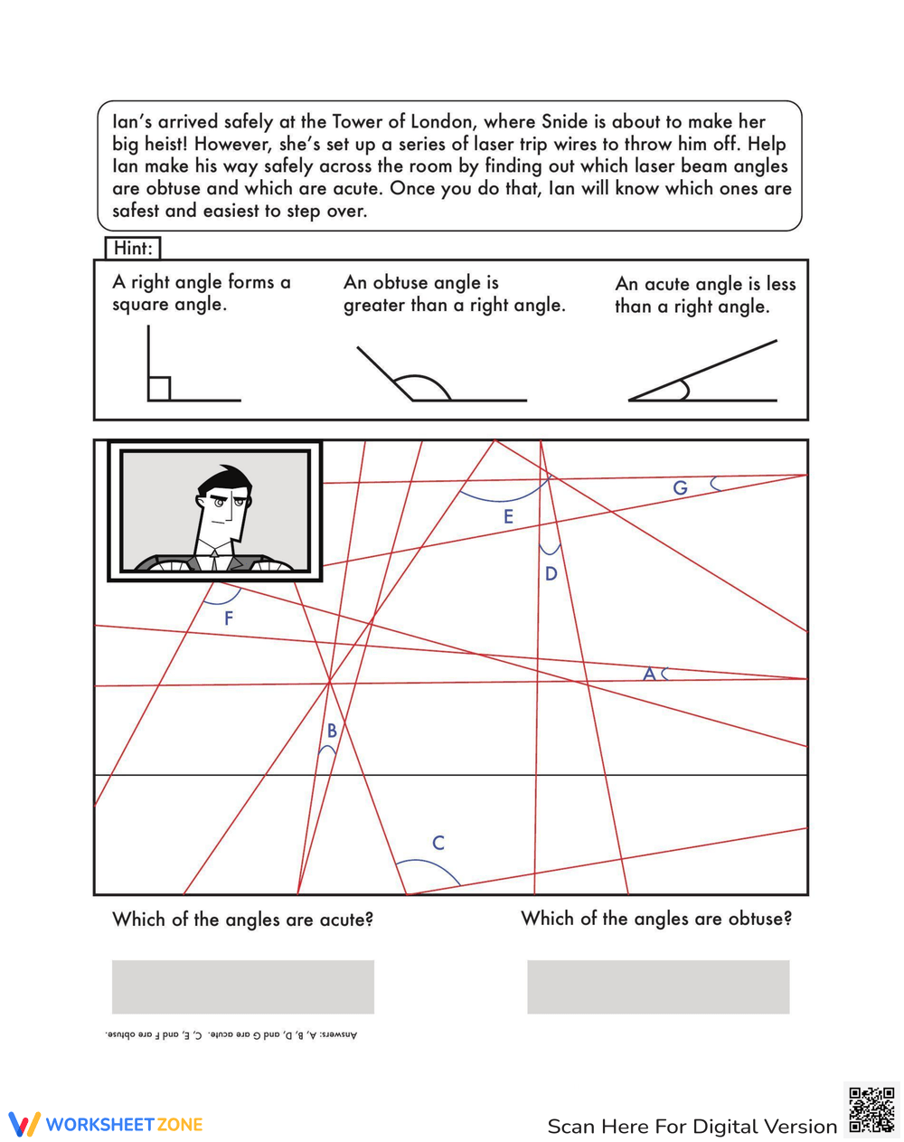 Laser Angles Worksheet