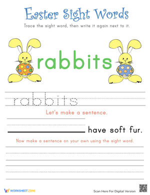 Easter Sight Words: Fun Vocabulary Practice Worksheets