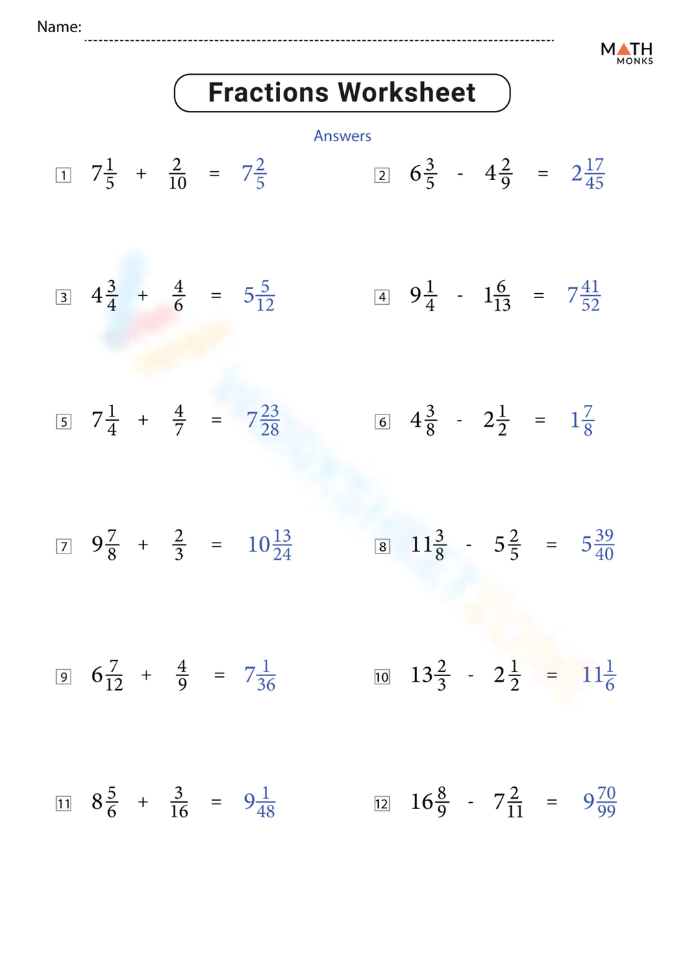 Fractions Worksheets Grade 7 Unit Rates Involving Fractions Worksheet