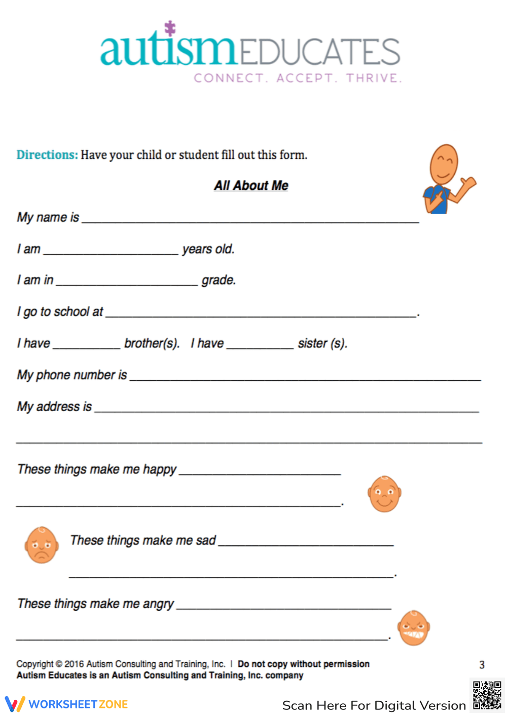 Autism Worksheets Pdf