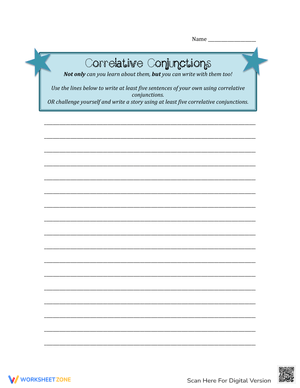 Correlative Conjunctions Worksheet: Enhance Grammar