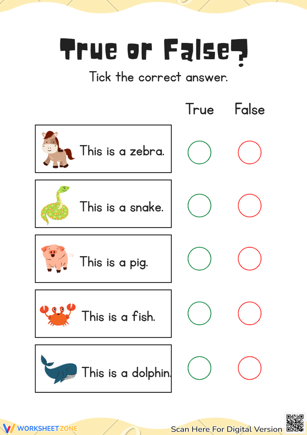 True Or False Simple Sentence Worksheet Worksheet True Or False Simple Sentence Worksheet Worksheet