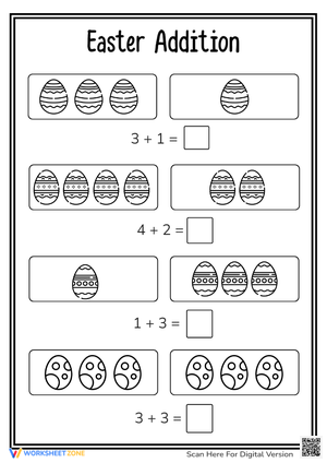 Easter Addition Practice Worksheets