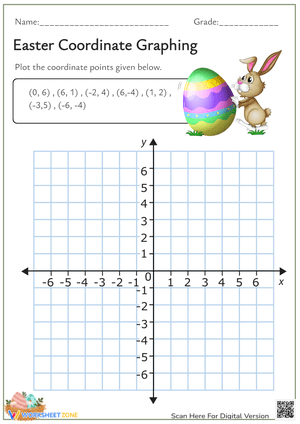 Easter Coordinate Graphing Worksheets