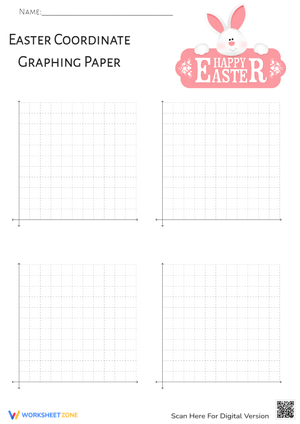 4-Quadrant Easter Coordinate Plane Worksheets
