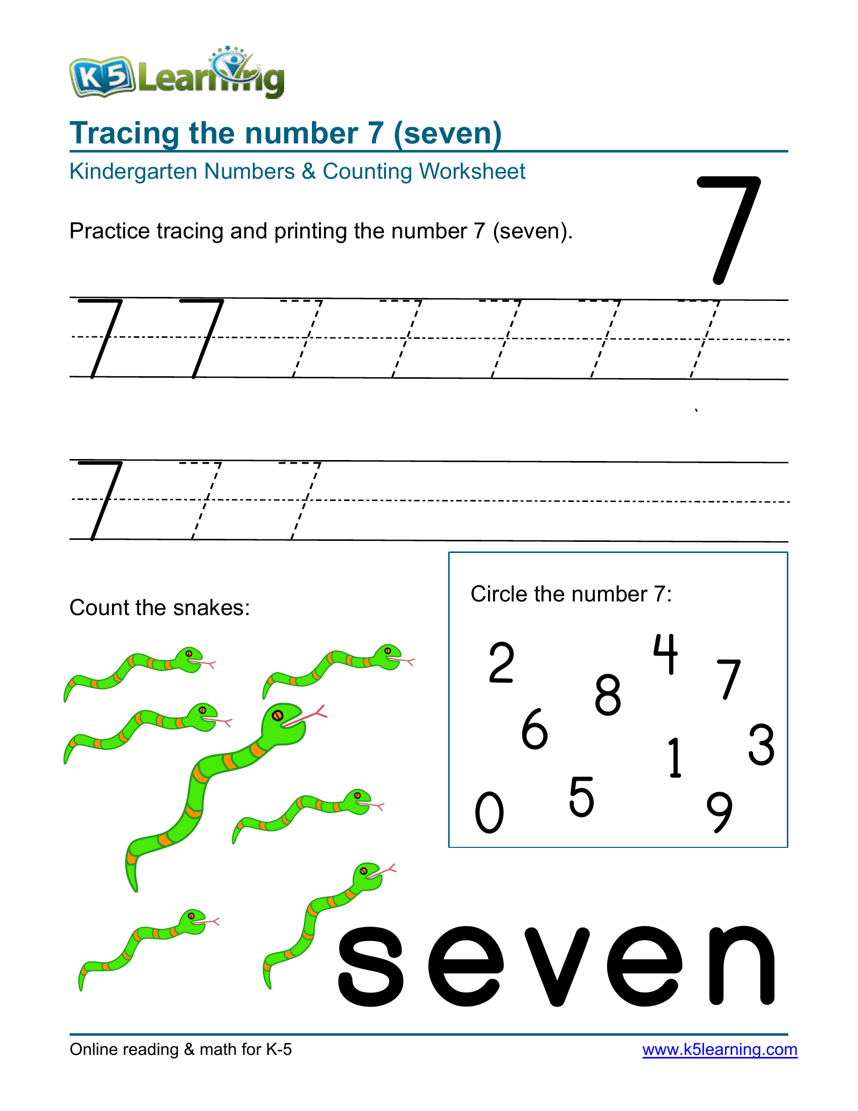 Tracing numbers 1-10 with cute animals and objects | Worksheet Zone