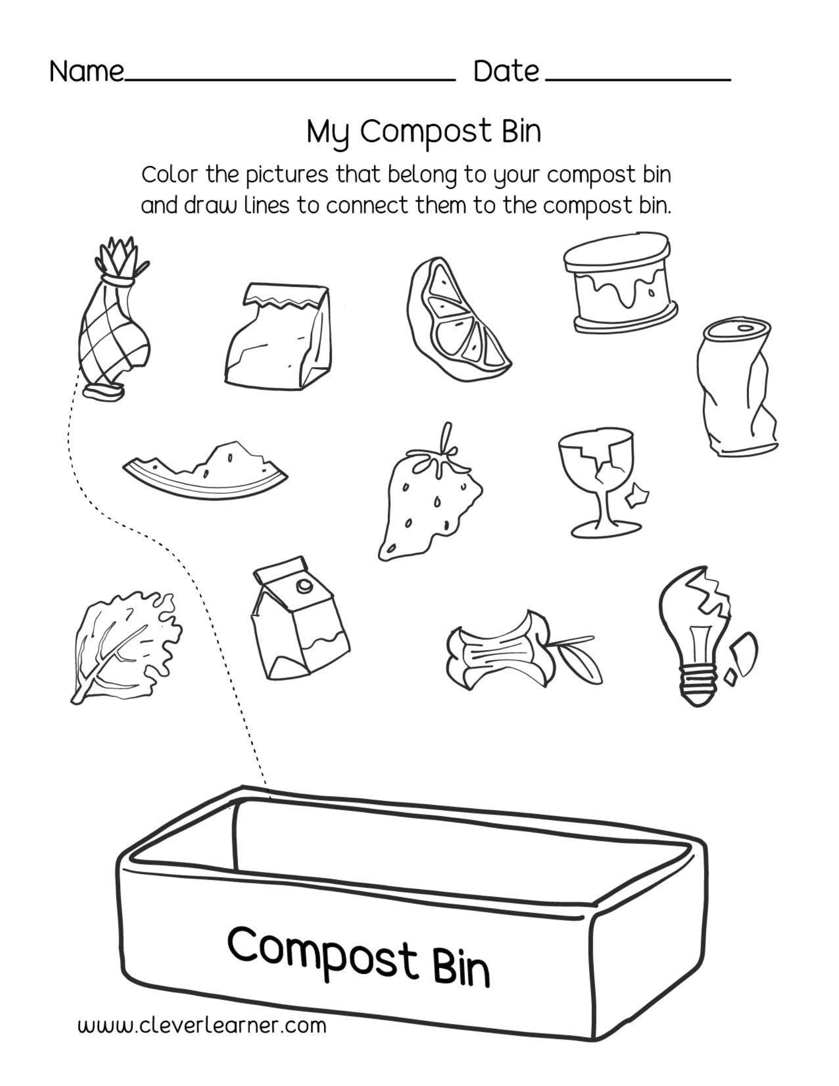 Compost bin | Worksheet Zone