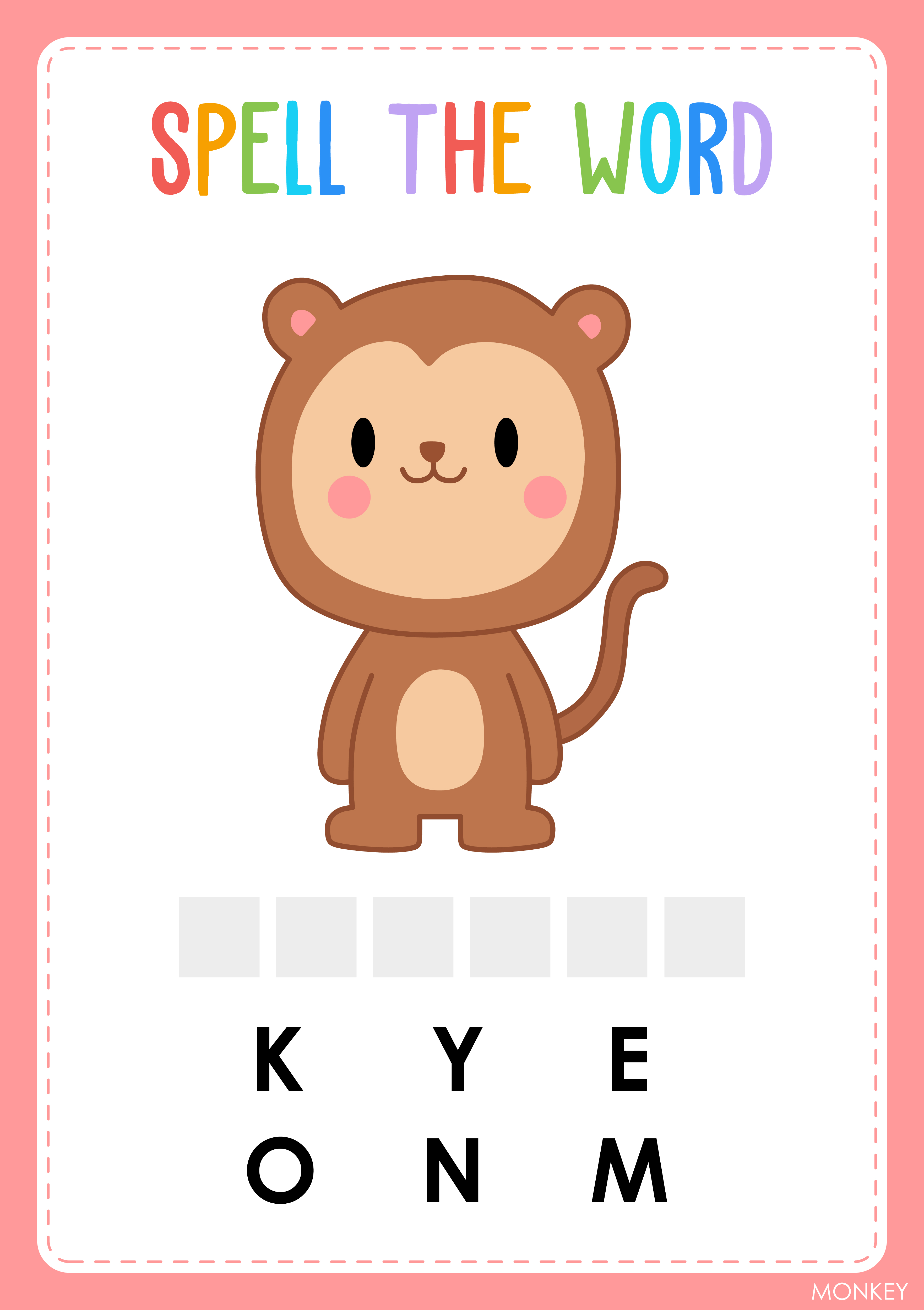 Animal words 3 | Worksheet Zone