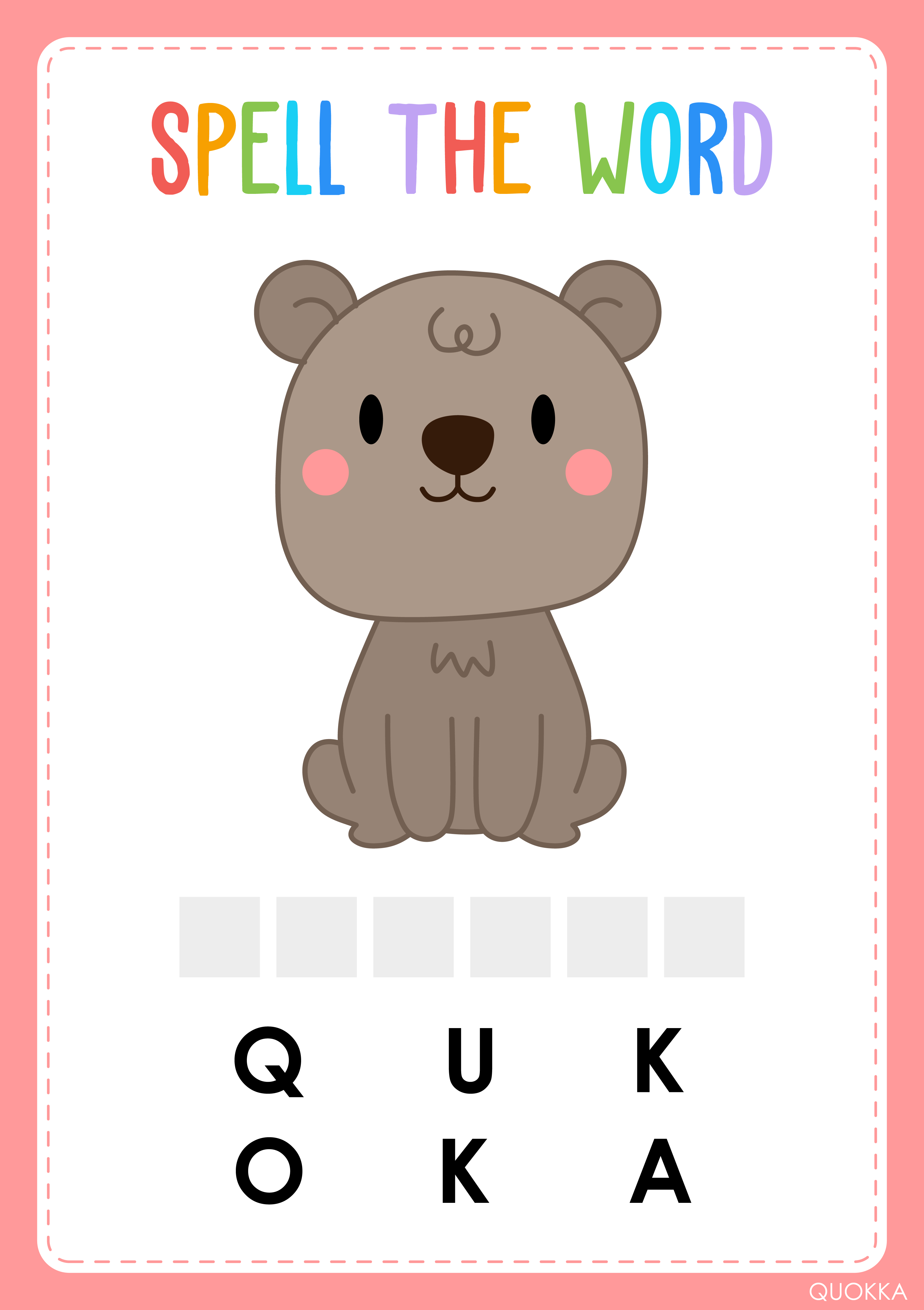 Animal words 11 | Worksheet Zone