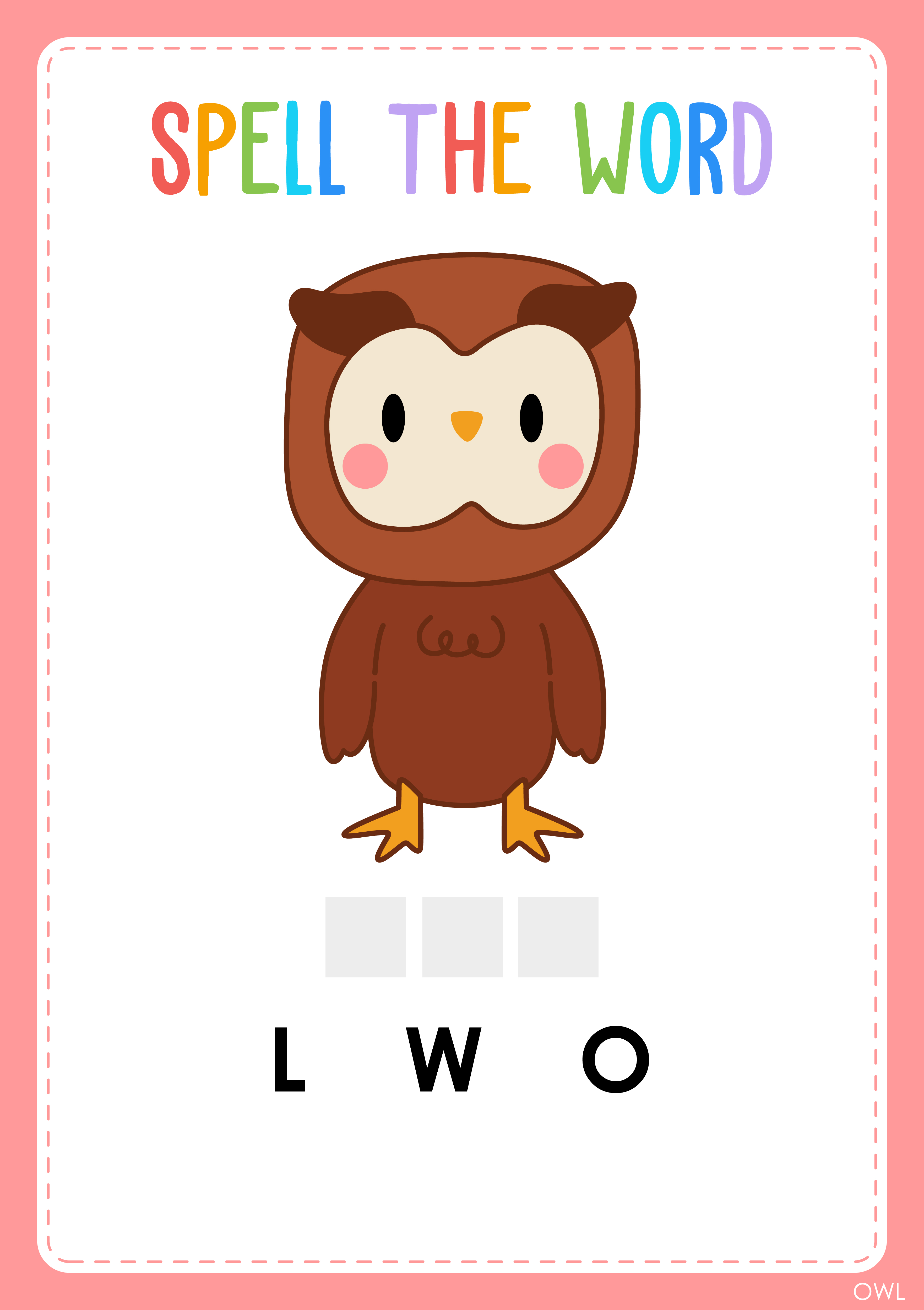 Animal words 33 | Worksheet Zone