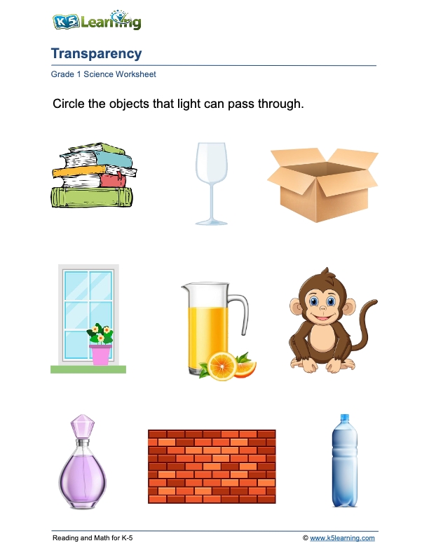 Transparency 1 | Worksheet Zone