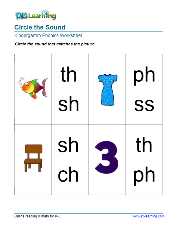 Circle the Sound 3 | Worksheet Zone