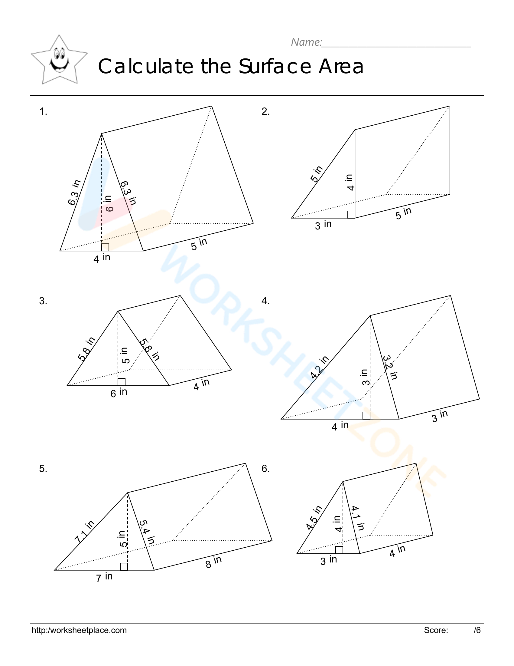 Triangular Prisms 4 | Worksheet Zone