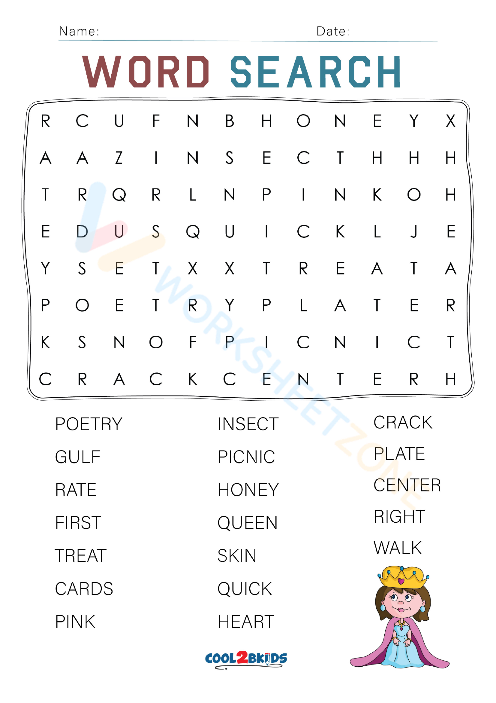 word search for 3rd graders 10 | Worksheet Zone