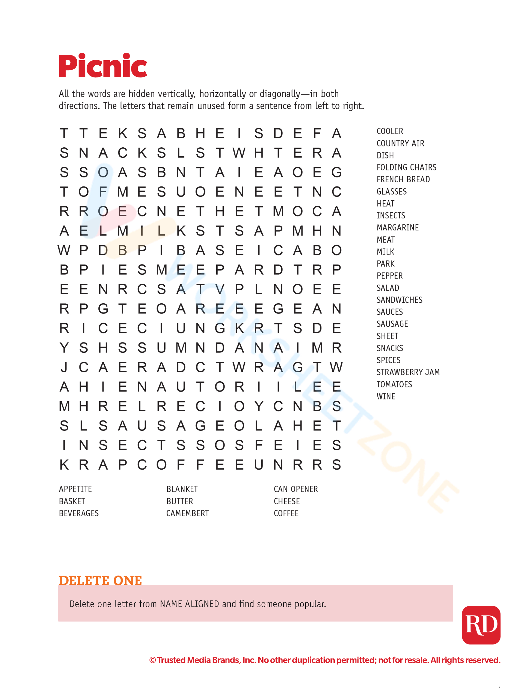 word search printable 1 | Worksheet Zone