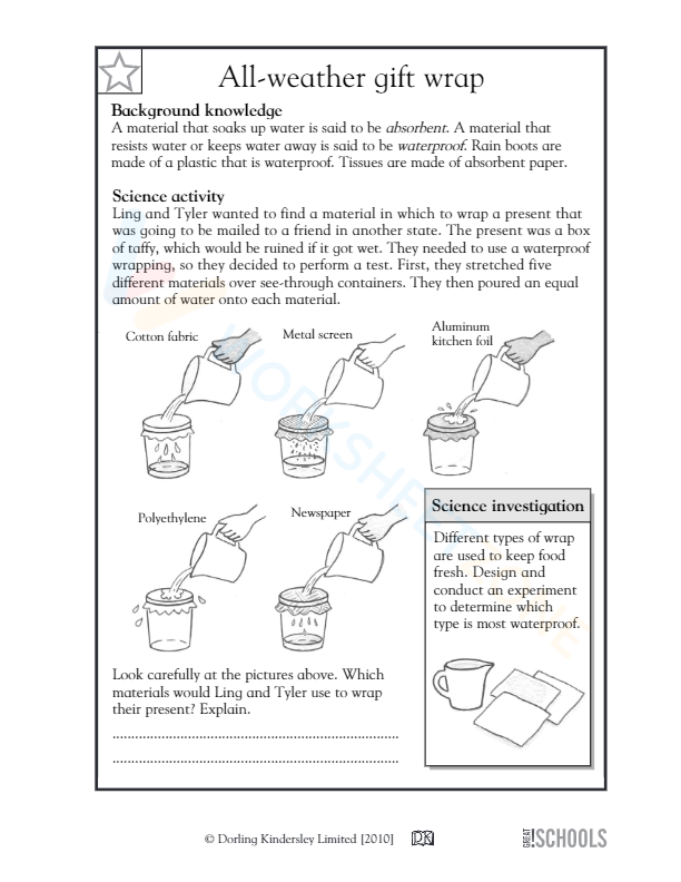 All-weather gift wrap | Worksheet Zone