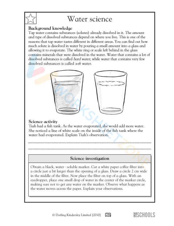 5th grade science 5 | Worksheet Zone
