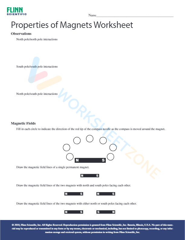 magnetism 3 | Worksheet Zone