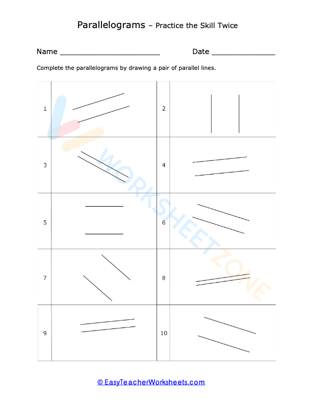 parallelogram 4 | Worksheet Zone