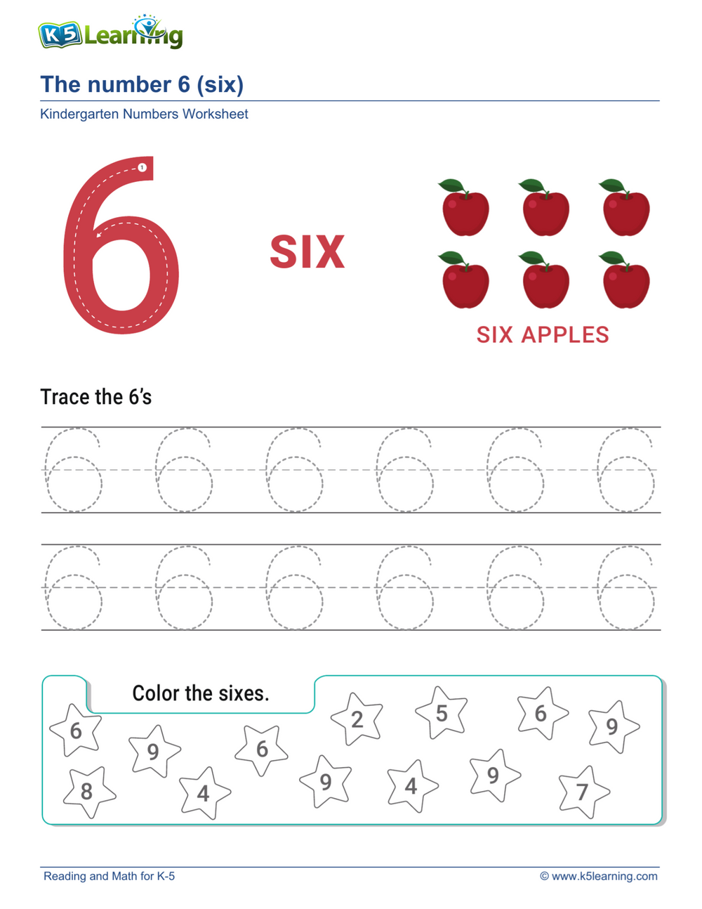 Learning & Tracing Numbers And Count Objects From 1 To 10 Worksheet