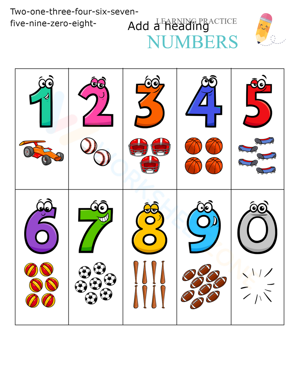 Number 8 Recognition | Worksheet Zone