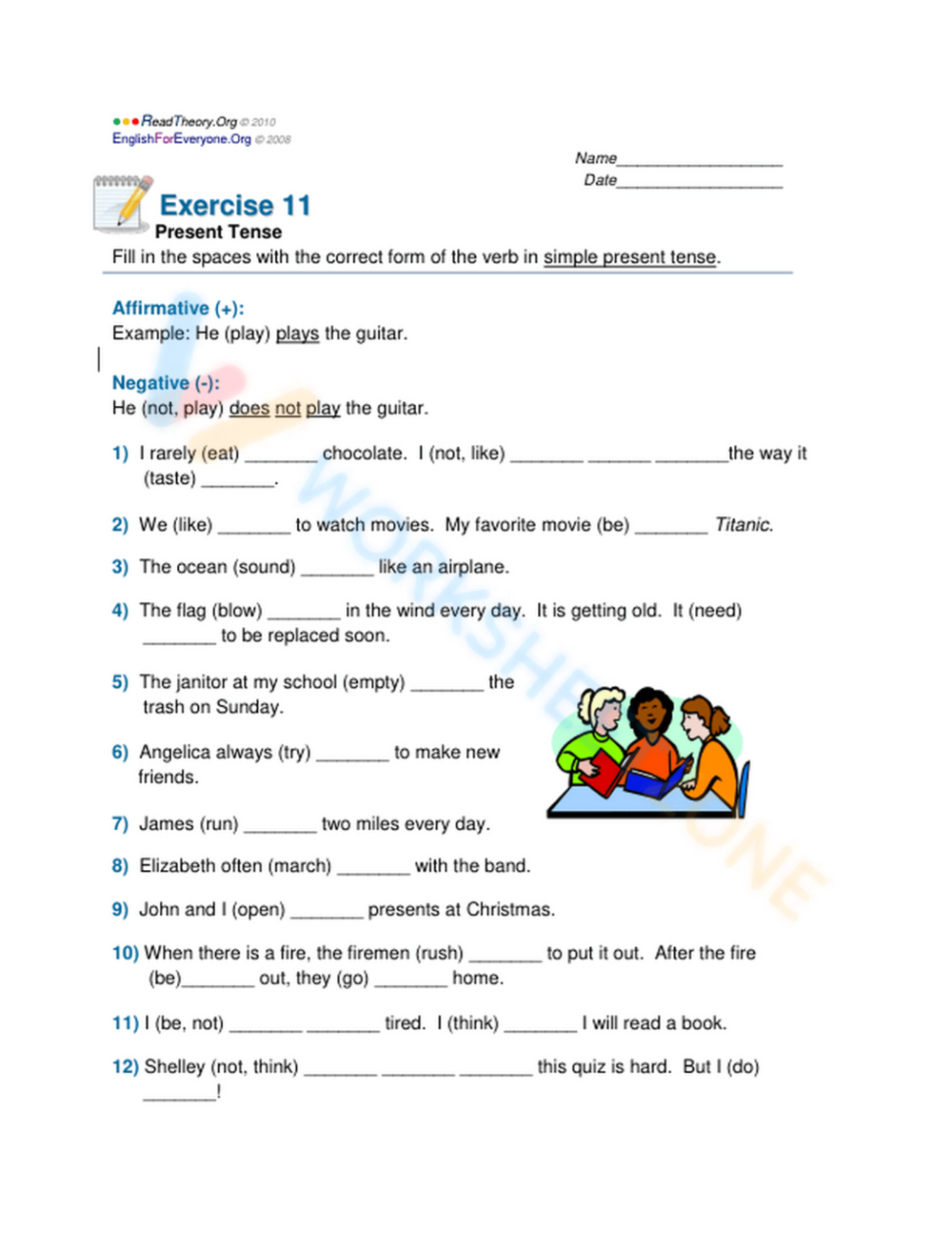 Simple Present Tense 3 Worksheet