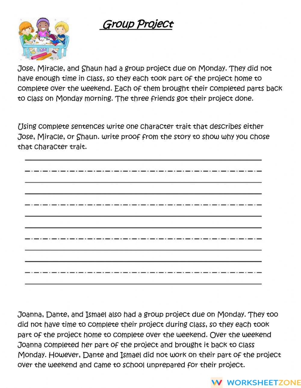 Group project | Worksheet Zone