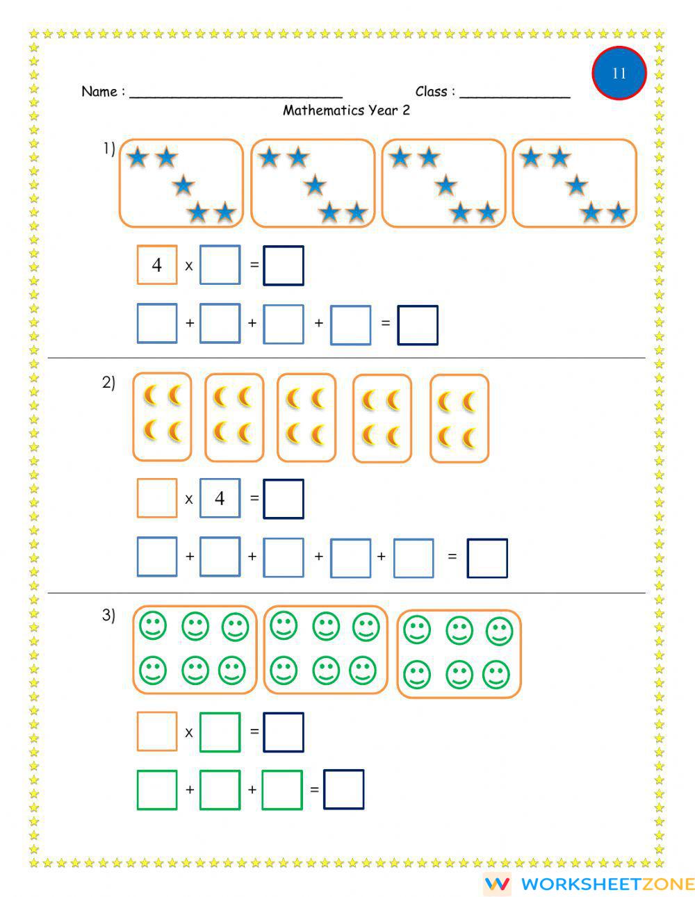 Multiplication | Worksheet Zone