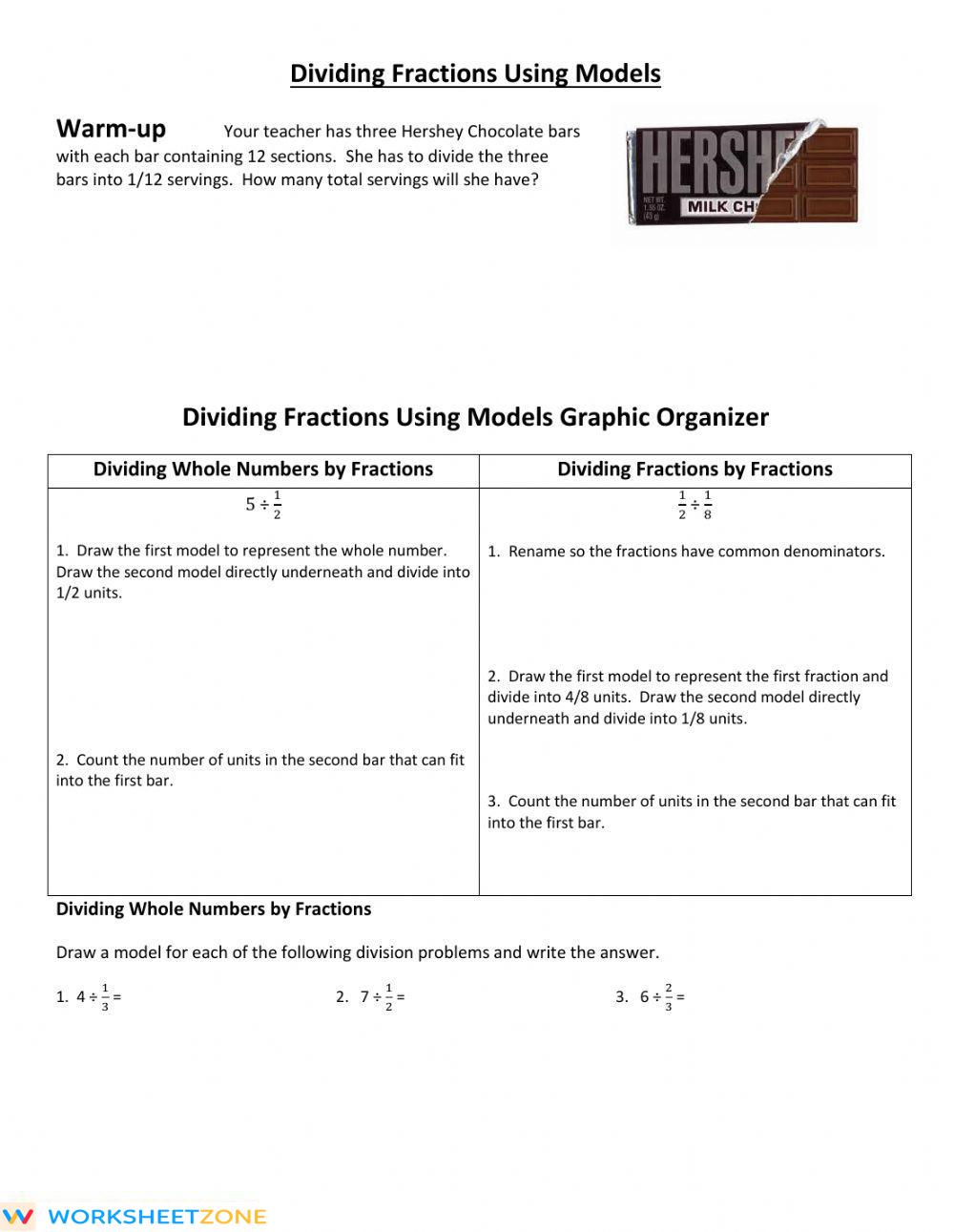 Fractions | Worksheet Zone