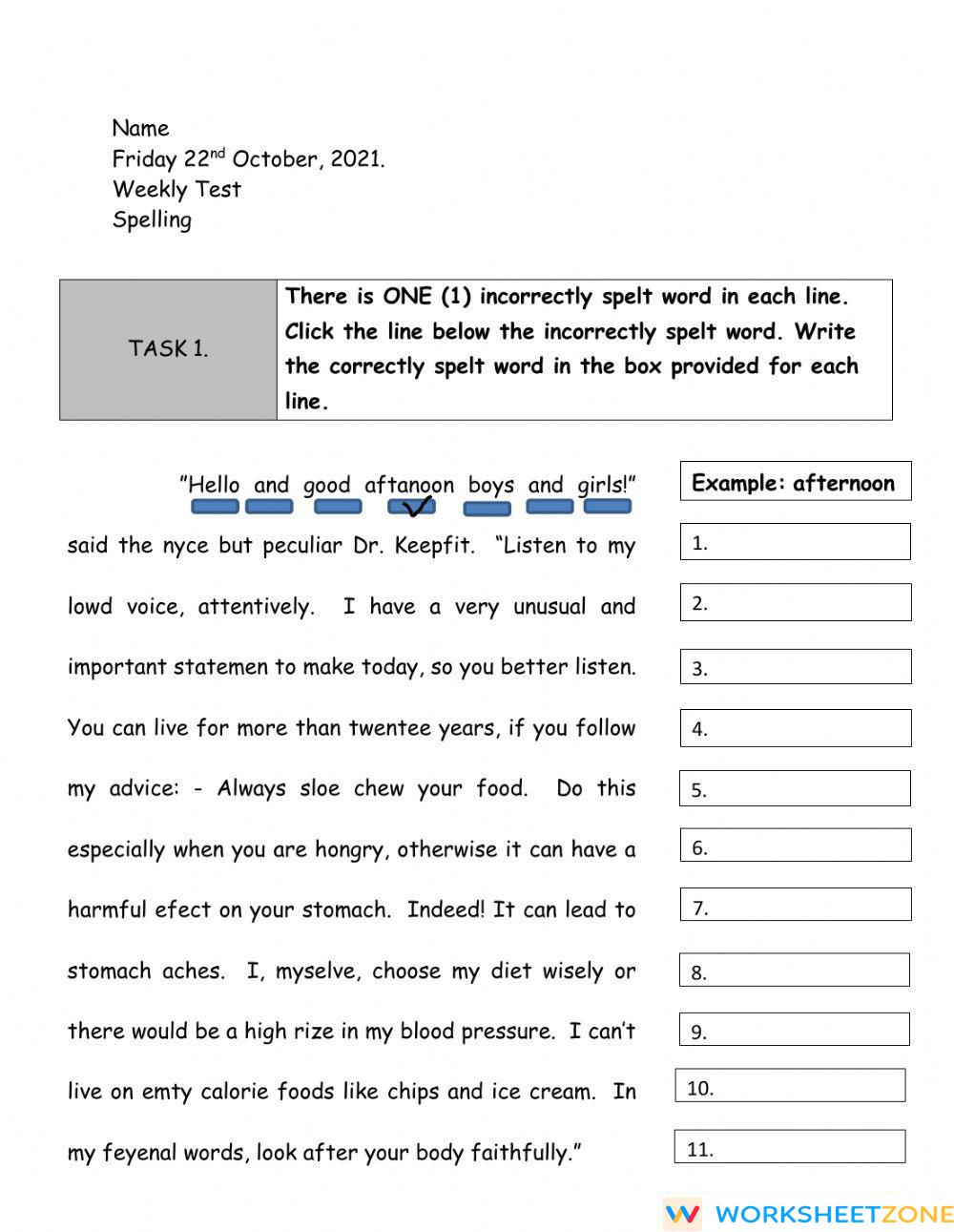 High Frequency Words List | Worksheet Zone
