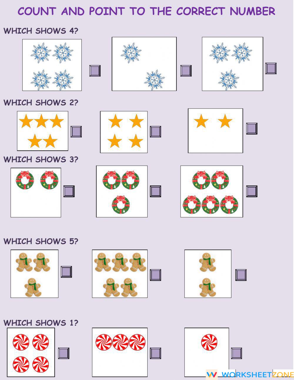 Count and Point | Worksheet Zone