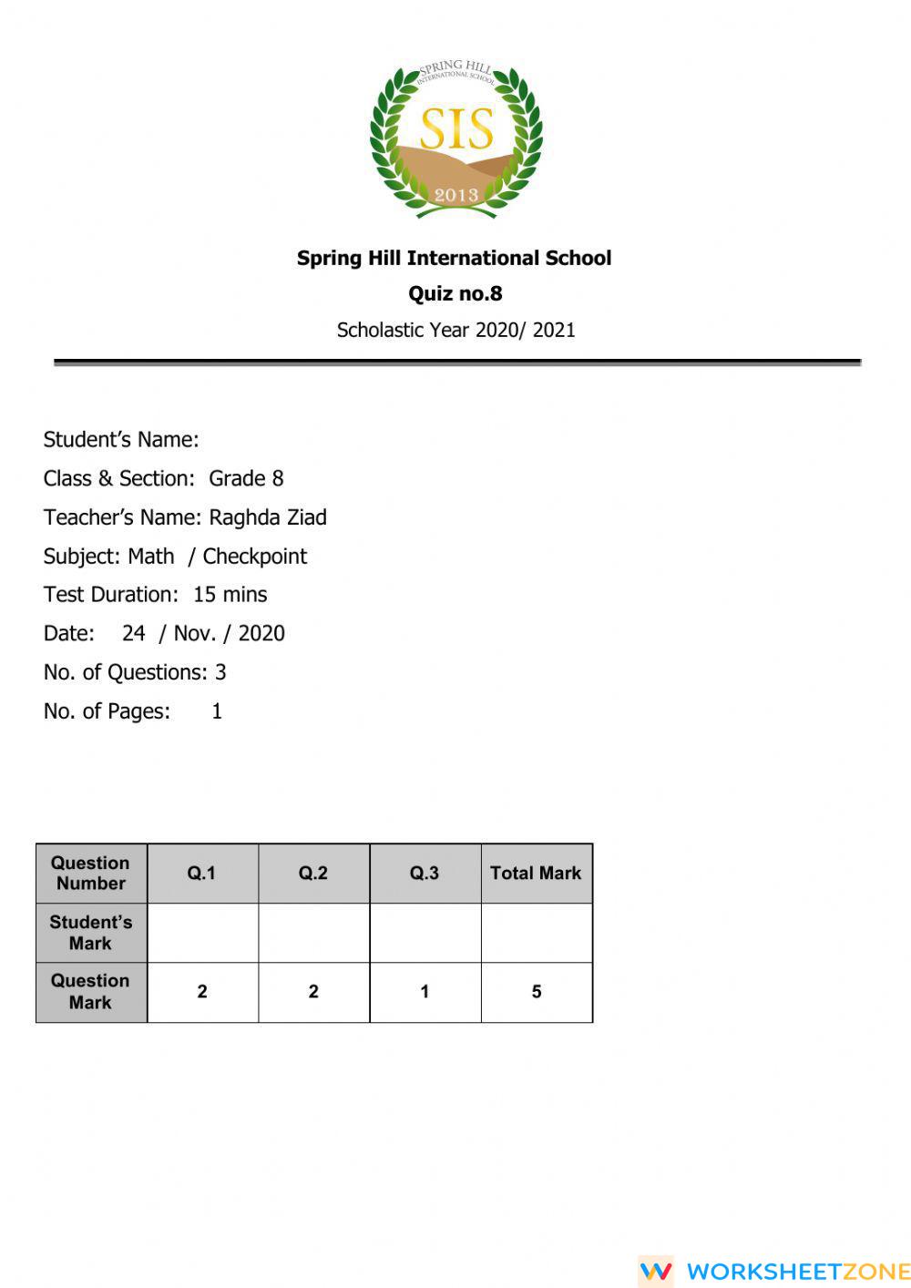 Expressions | Worksheet Zone