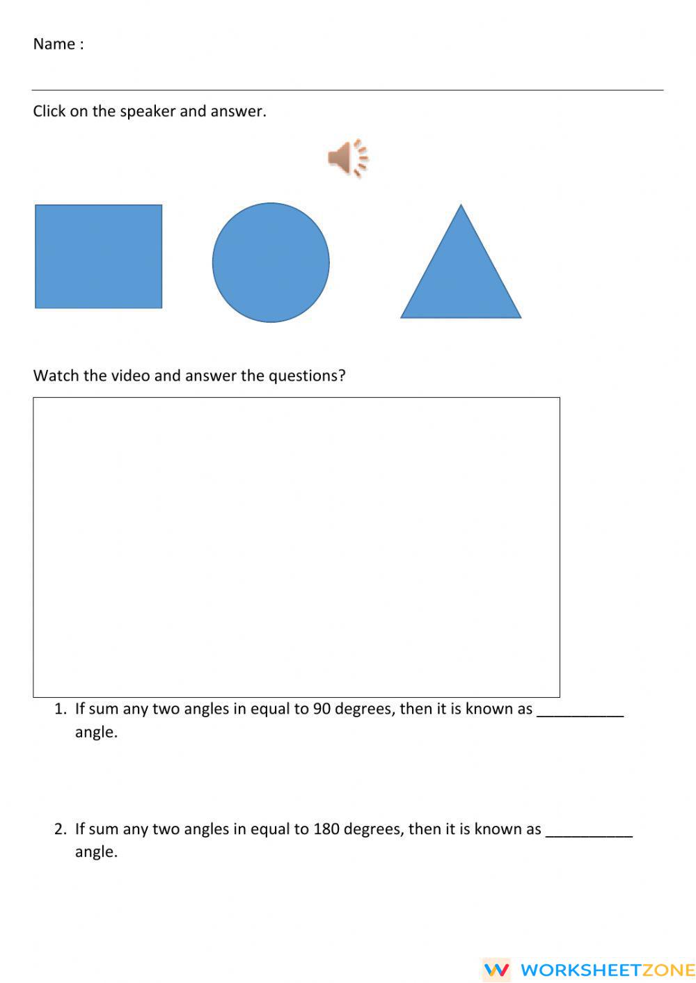 Math | Worksheet Zone